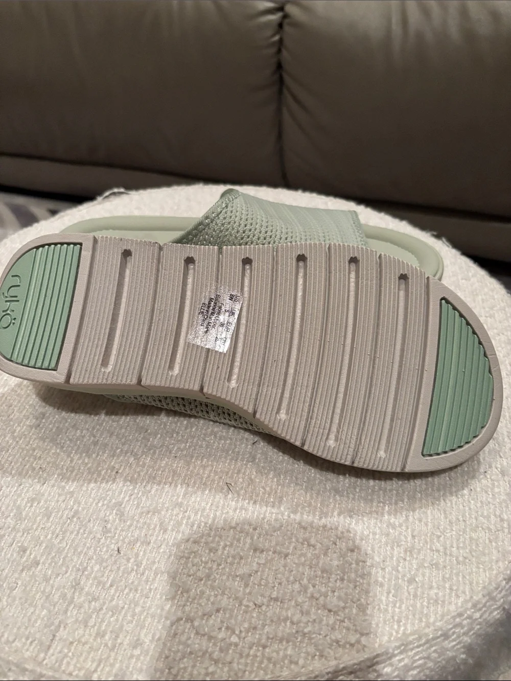 Ryka | Shoes | Ryka Womens Slide Sandals In Sage Green | Poshmark